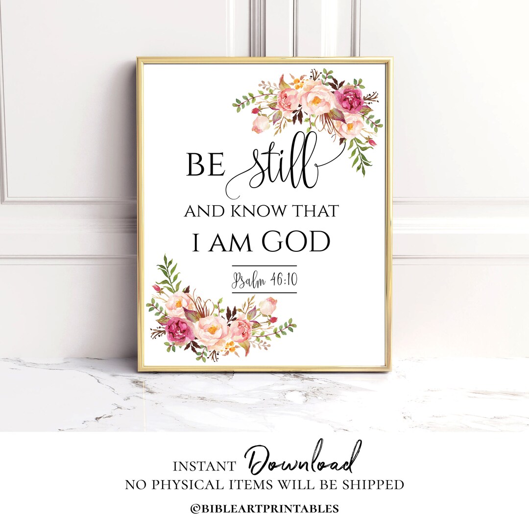 Scripture Wall Art Bible Verse Wall Art Bible Quote Wall Art Be Still ...