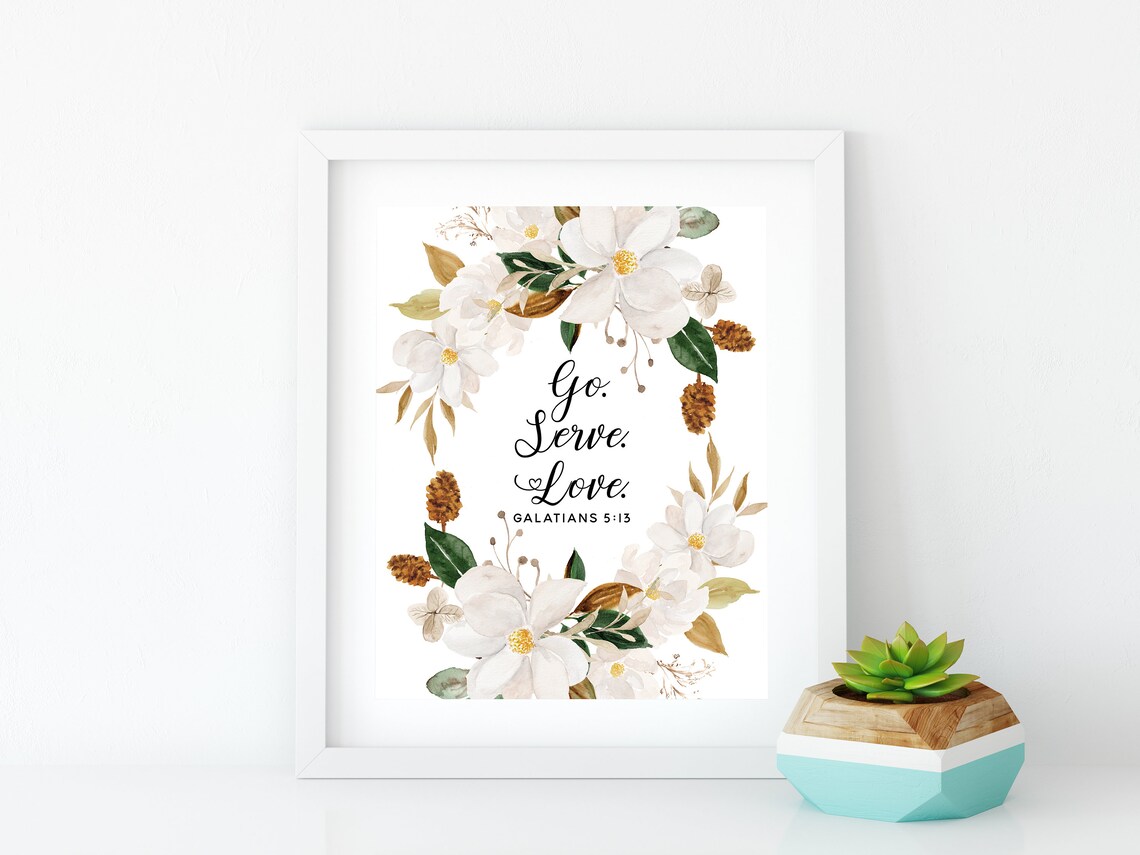 Galatians 5 Bible Verse Wall Art Scripture Wall Art Nursery - Etsy