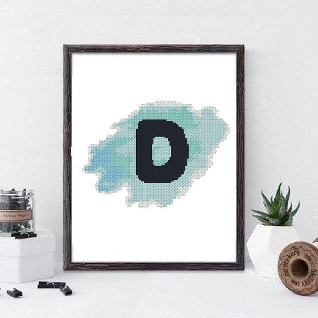 Letter D Cross Stitch Pattern, Cross Stitch Pattern, Cross Stitch ...