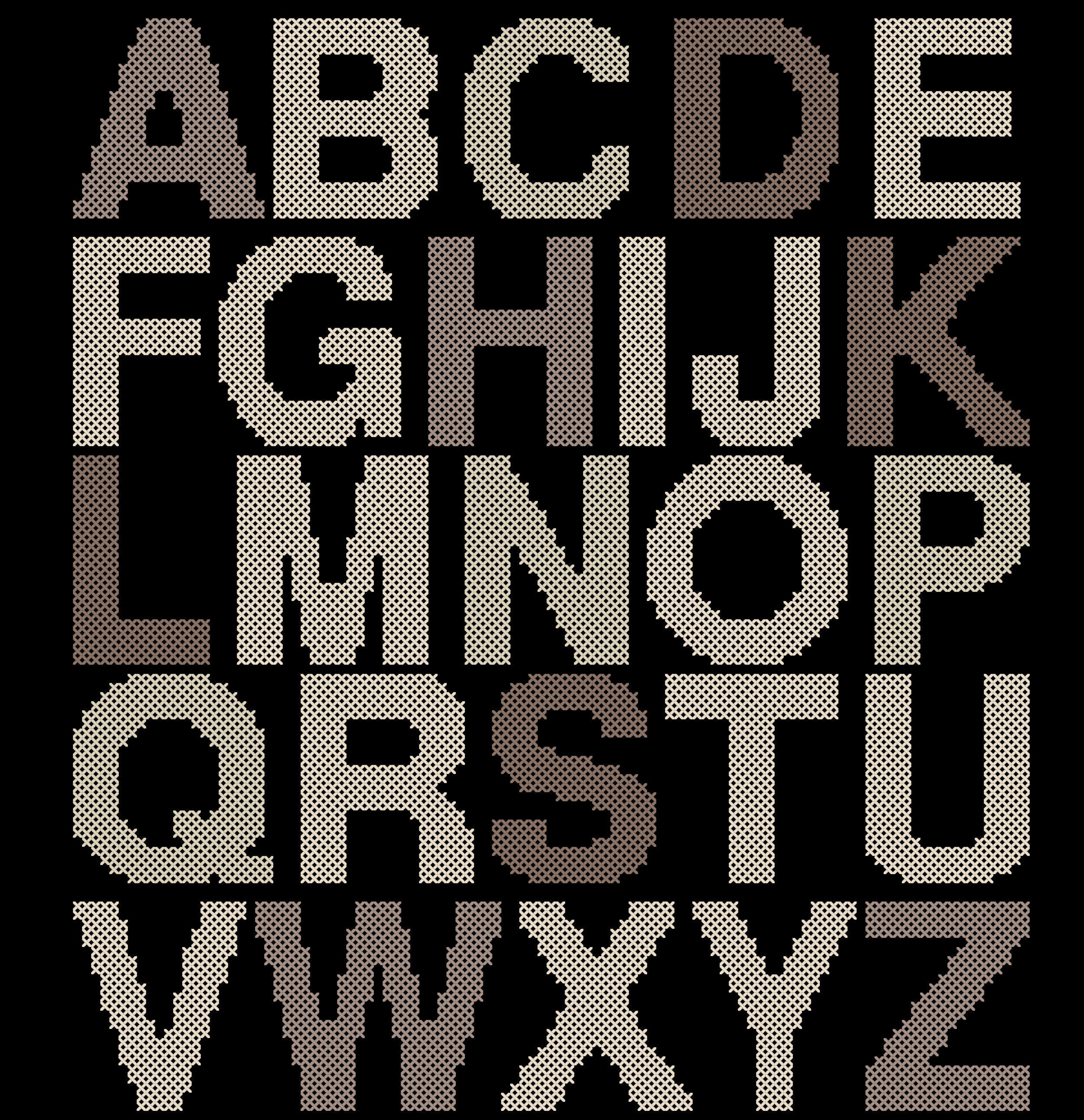 Alphabet Cross Stitch Pattern Monogram Cross Stitch Pattern - Etsy