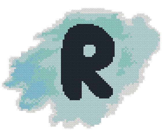 Letter R Cross Stitch Pattern Cross Stitch Pattern Cross - Etsy