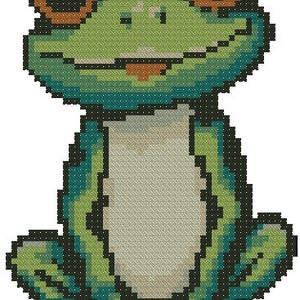 Frog Cross Stitch Pattern Mini Cross Stitch Digital Download #530 - Etsy