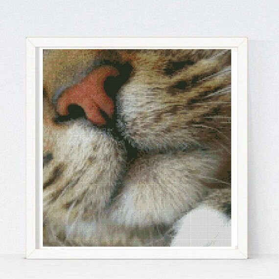 Cat Pattern Modern Cross Stitch Design Pattern Cat Cross | Etsy