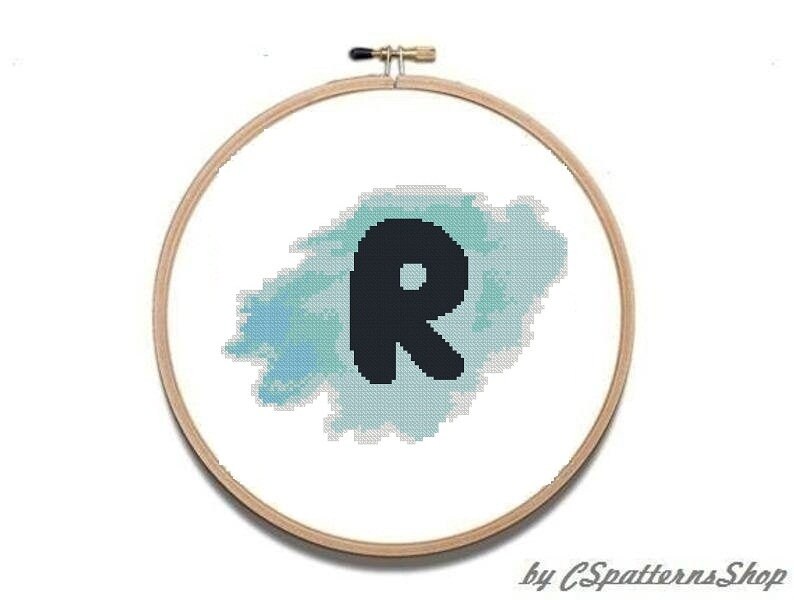 Letter R Cross Stitch Pattern Cross Stitch Pattern Cross - Etsy
