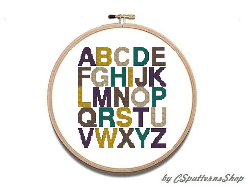 Alphabet Cross Stitch Pattern Numbers Cross Stitch Pattern | Etsy