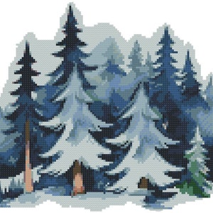 Forest Cross Stitch Pattern: Counted Design (PDF Download) #32 - Etsy