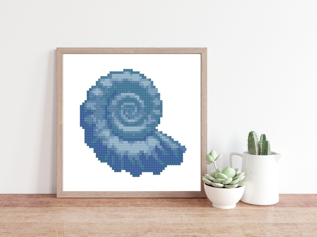 Nautilus Shell Cross Stitch Pattern: Mini Design (digital Download #44 ...
