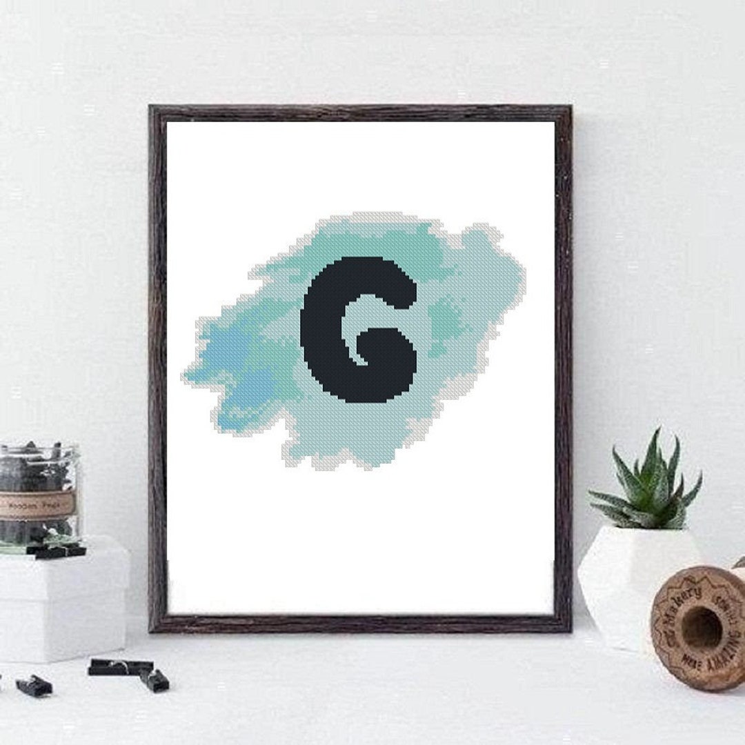 Letter G Cross Stitch Pattern, Cross Stitch Pattern, Cross Stitch ...