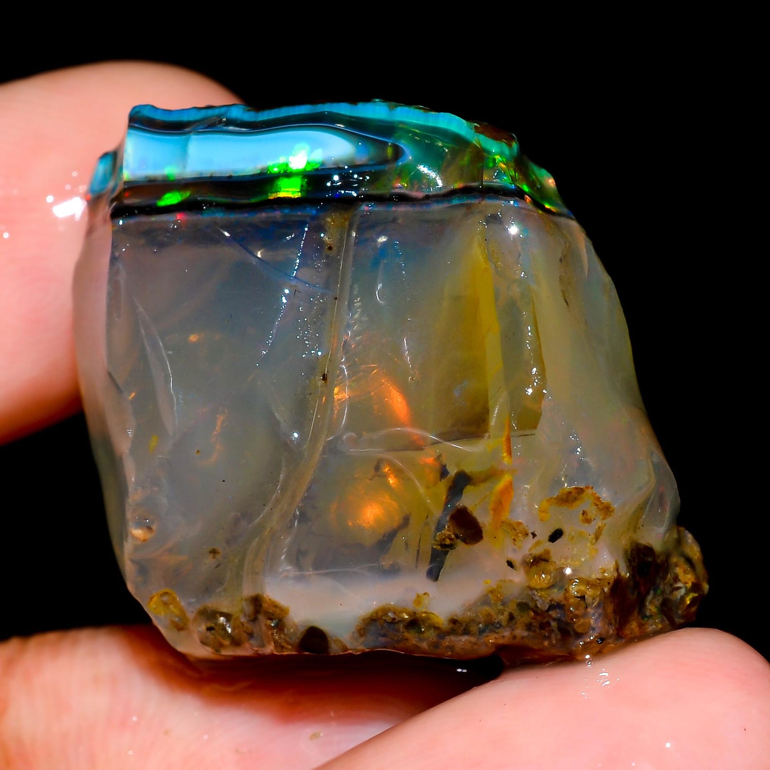 Opal Raw Crystal 45 Carat, Uncut Opal Rough Stone, Raw Opal Specimen ...
