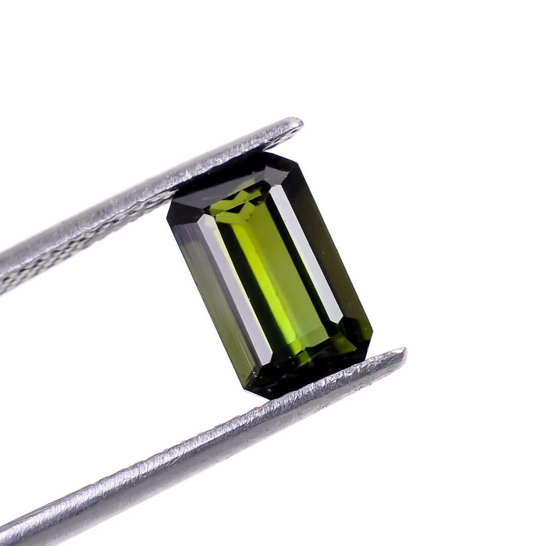 Green Tourmaline Radiant Shape Cut Stone Loose Gemstone for Making ...