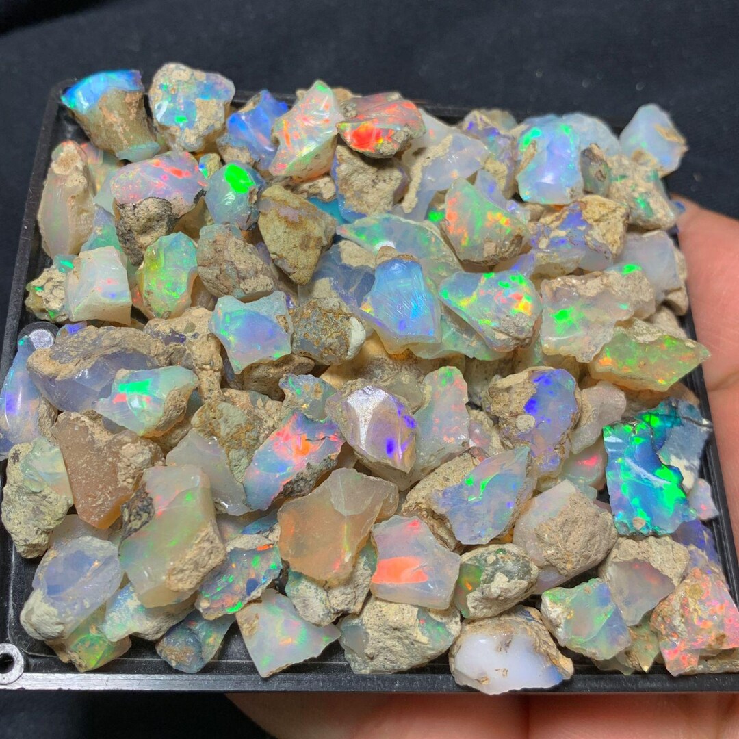 100 Pcs OPAL RAW Crystal Bulk Raw Opal, Rough Opal Lot,welo Opal AAA ...