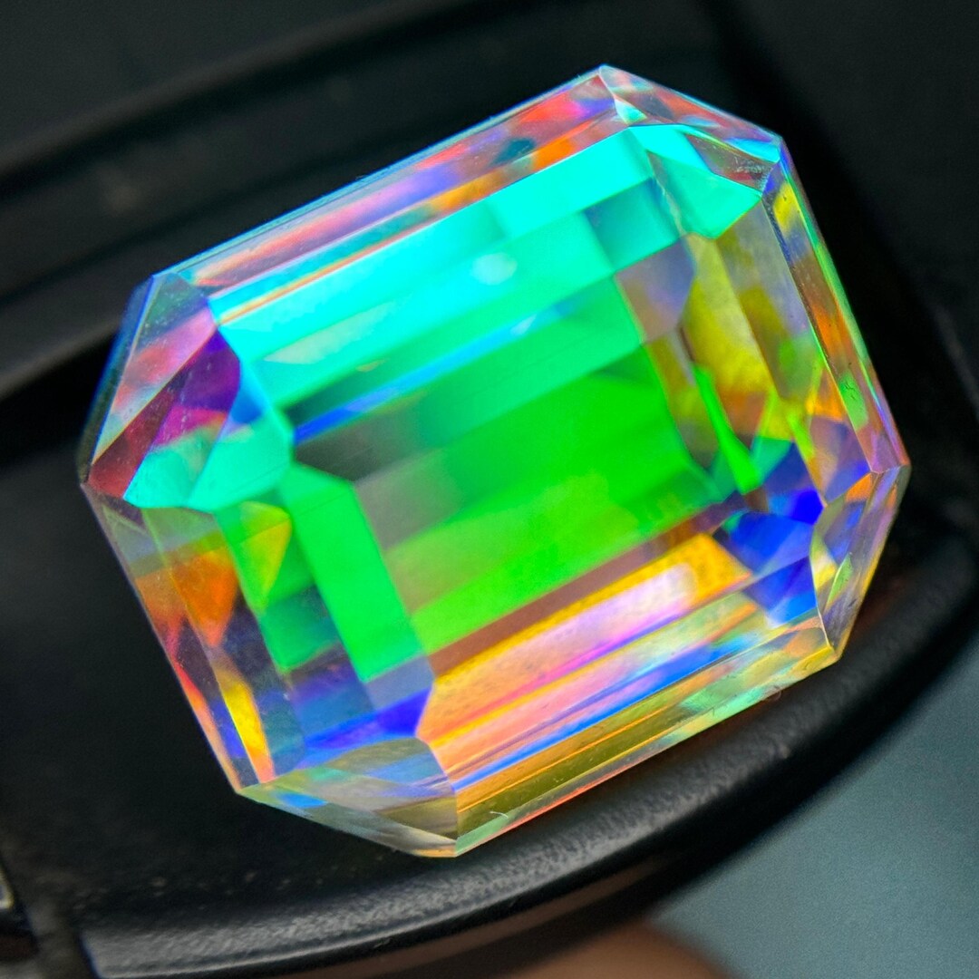 MYSTIC TOPAZ Faceted Loose Gemstone High Quality Rainbow Mystic Topaz ...
