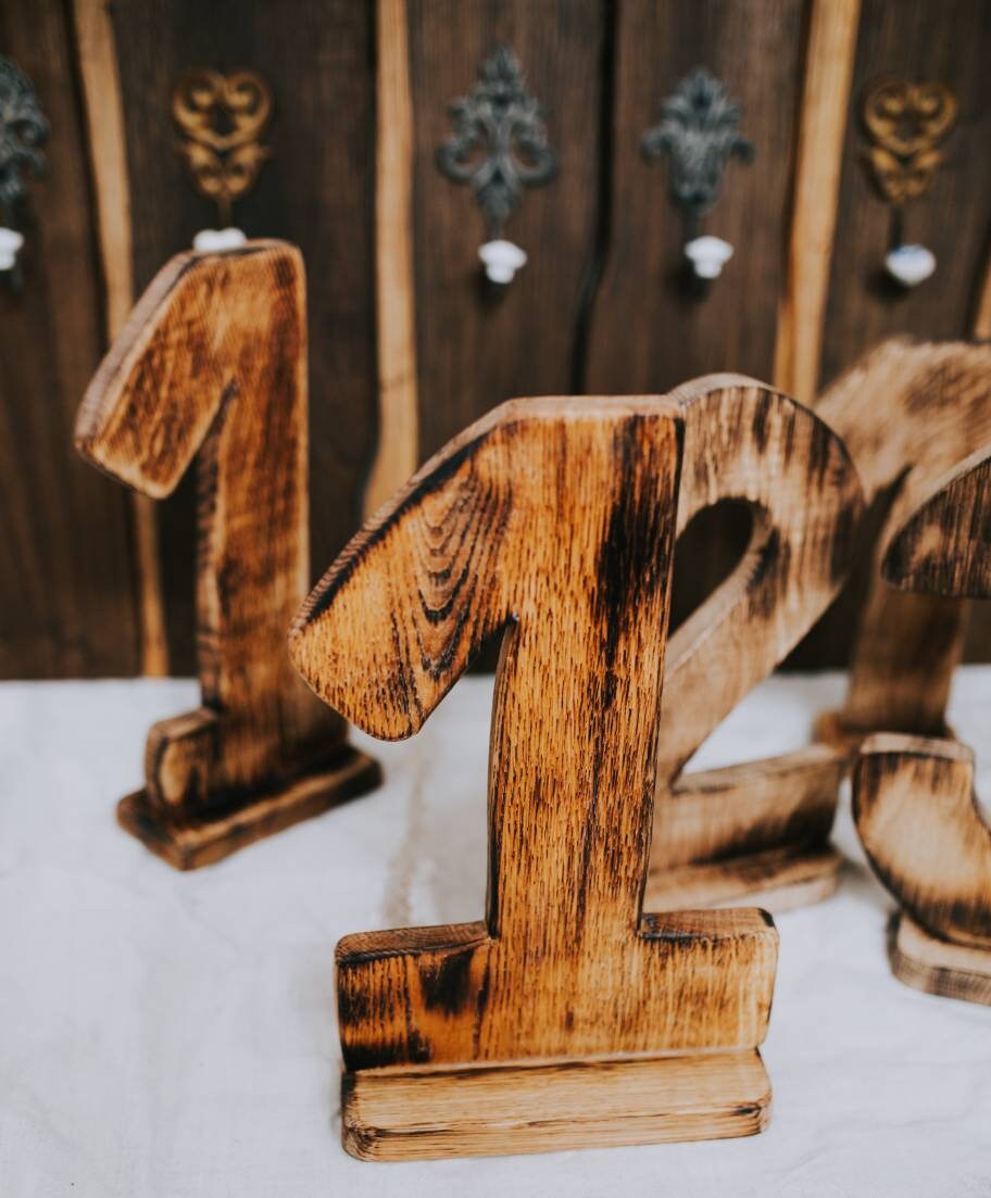 Wooden Number 1 One Photography Handmade Wedding Birthday Wedding ...