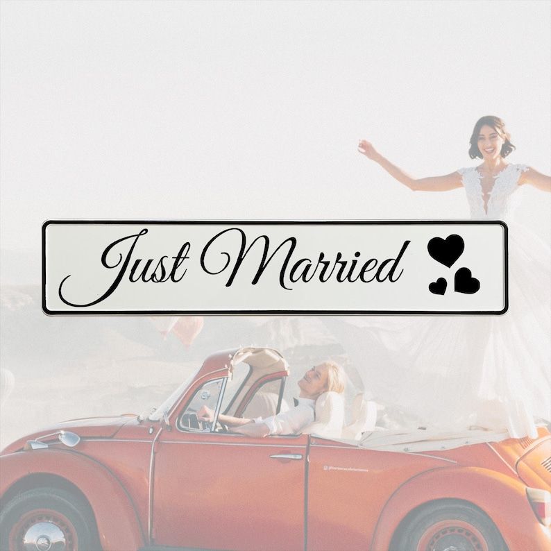 Wedding License Plates, Just Married Decoration, Wedding Car Decoration ...