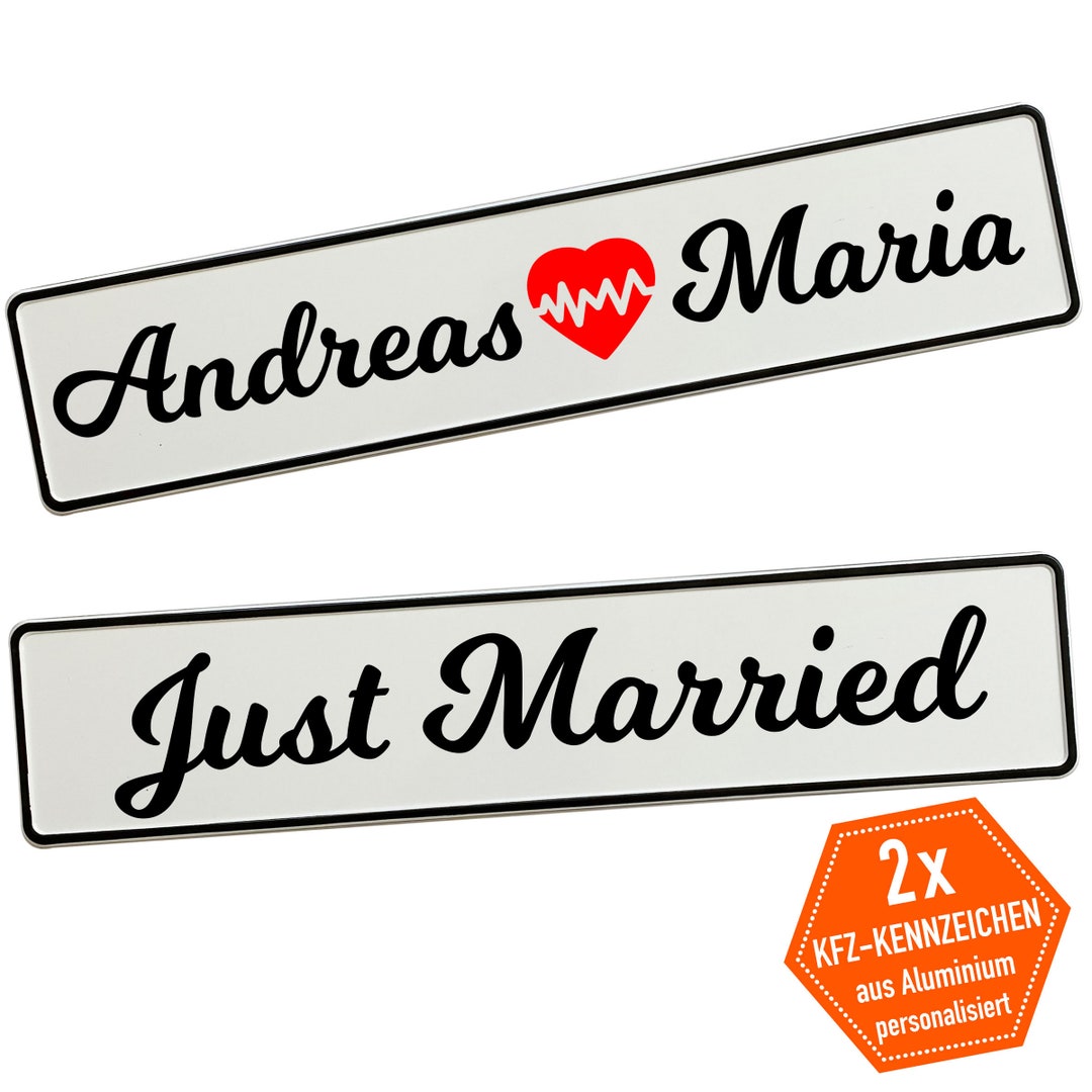 Personalized Wedding License Plate | Bridal Car License Plate Just ...