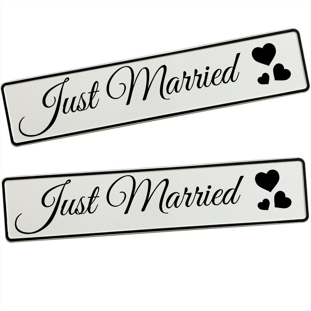 Wedding License Plates, Just Married Decoration, Wedding Car Decoration ...
