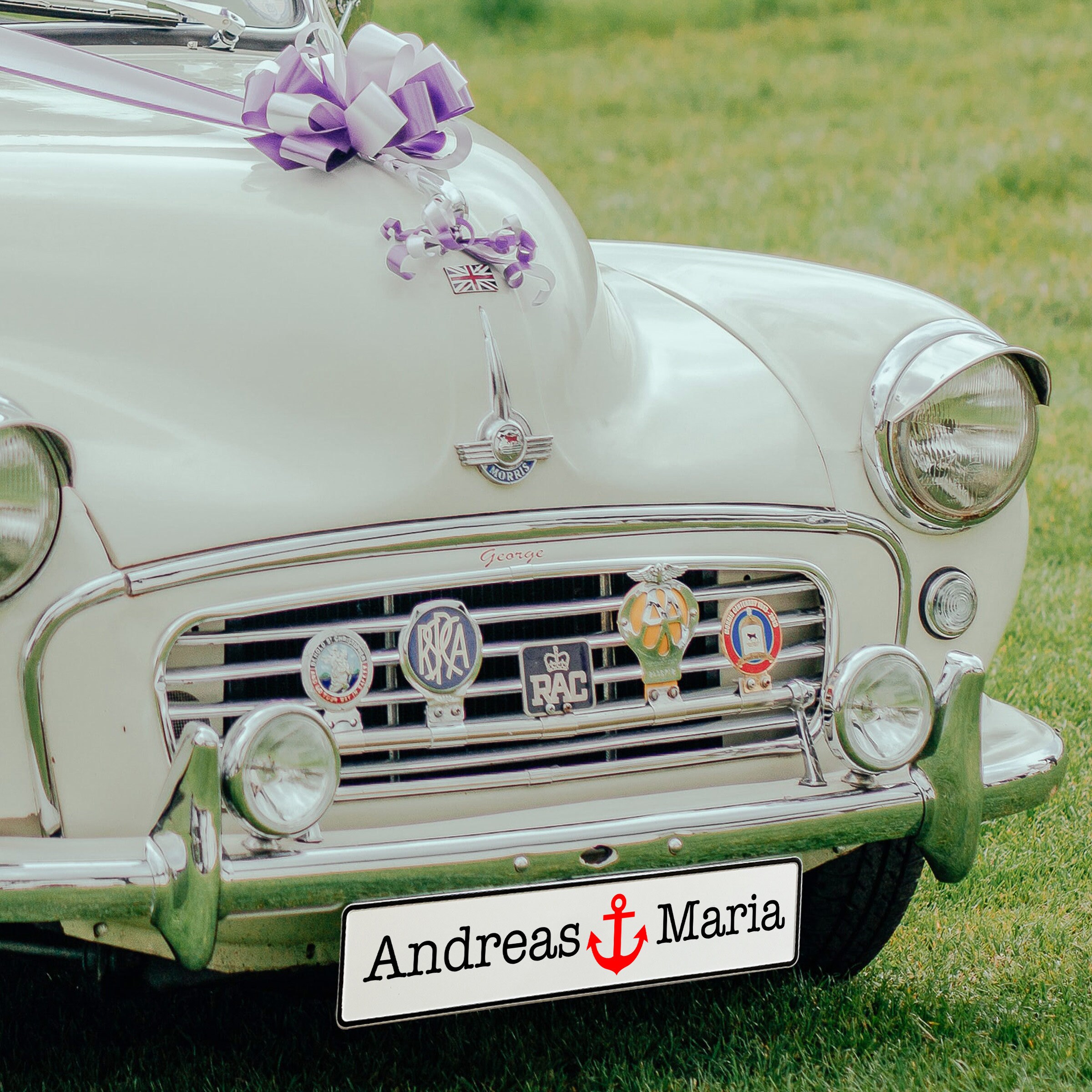 Wedding License Plate With Name Decoration Wedding Car Wedding License ...