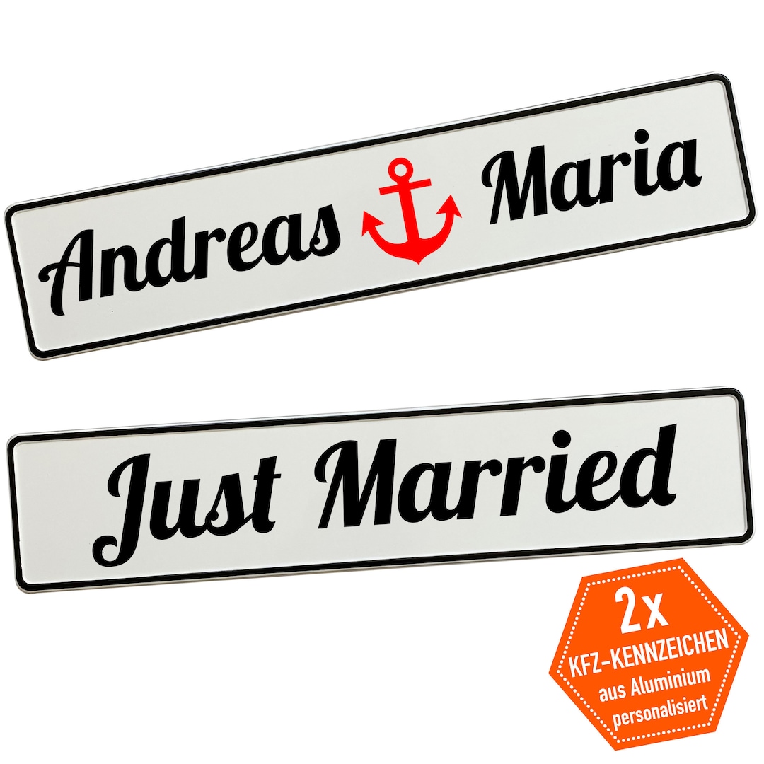 license-plate-wedding-with-name-decoration-wedding-car-wedding-etsy