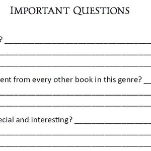 Romance Novelist's Worksheets - Etsy