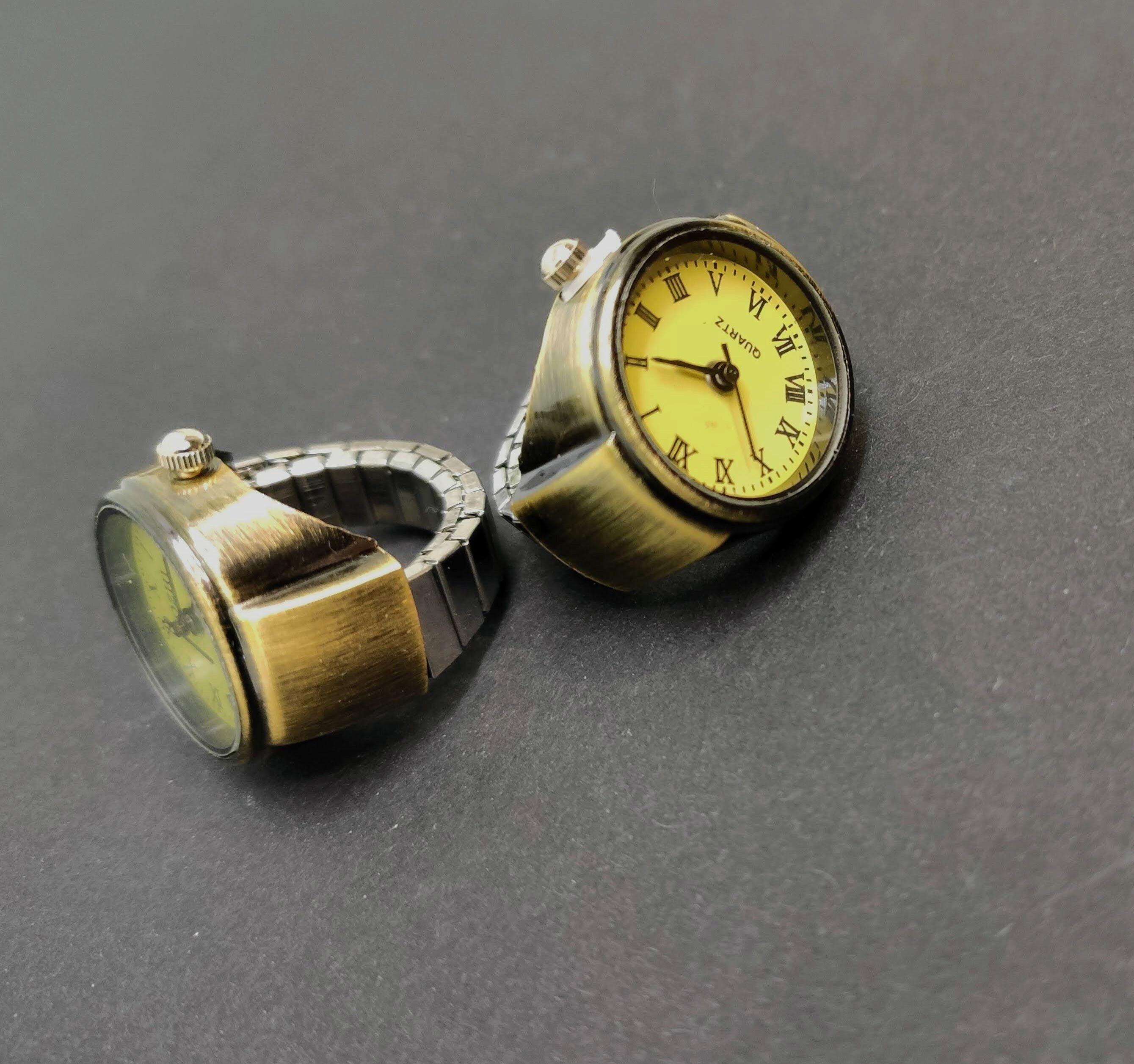 Smale Finger watch quartz watch ring with watch elastic | Etsy