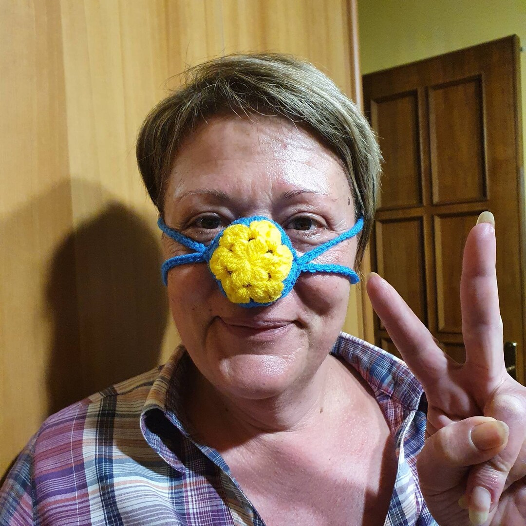 Colorful Nose Warmer, Yellow Blue Nose Warmer, Outdoor Accessories for ...