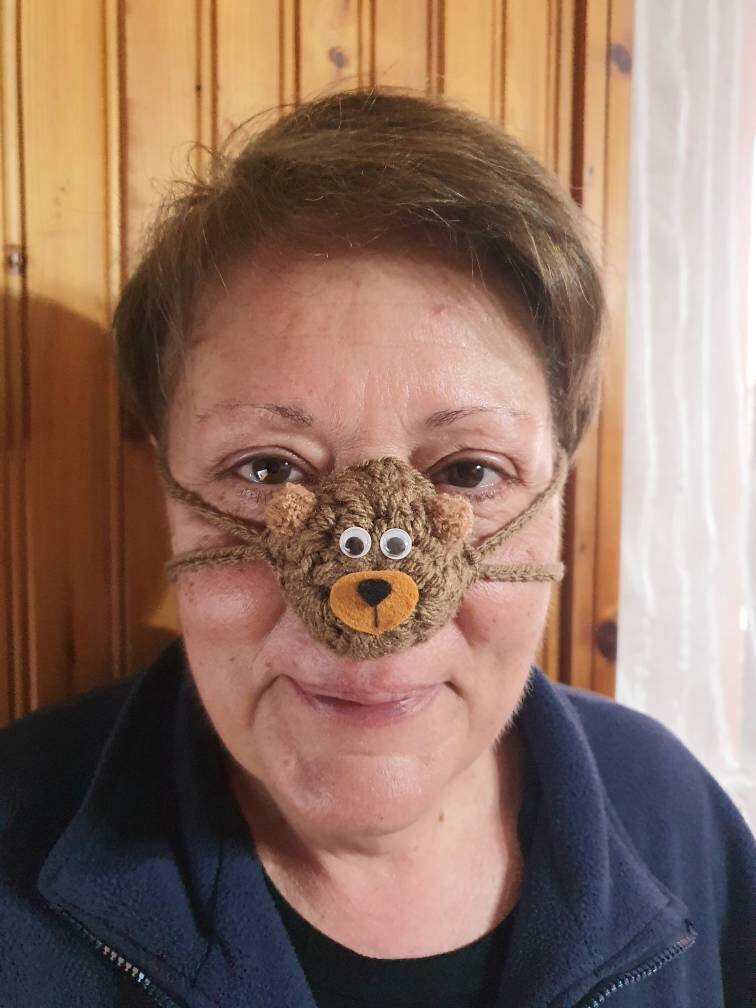 Bear Nose Warmer, Animal Nose Warmer, Fun Christmas Gift, Nose Cover ...