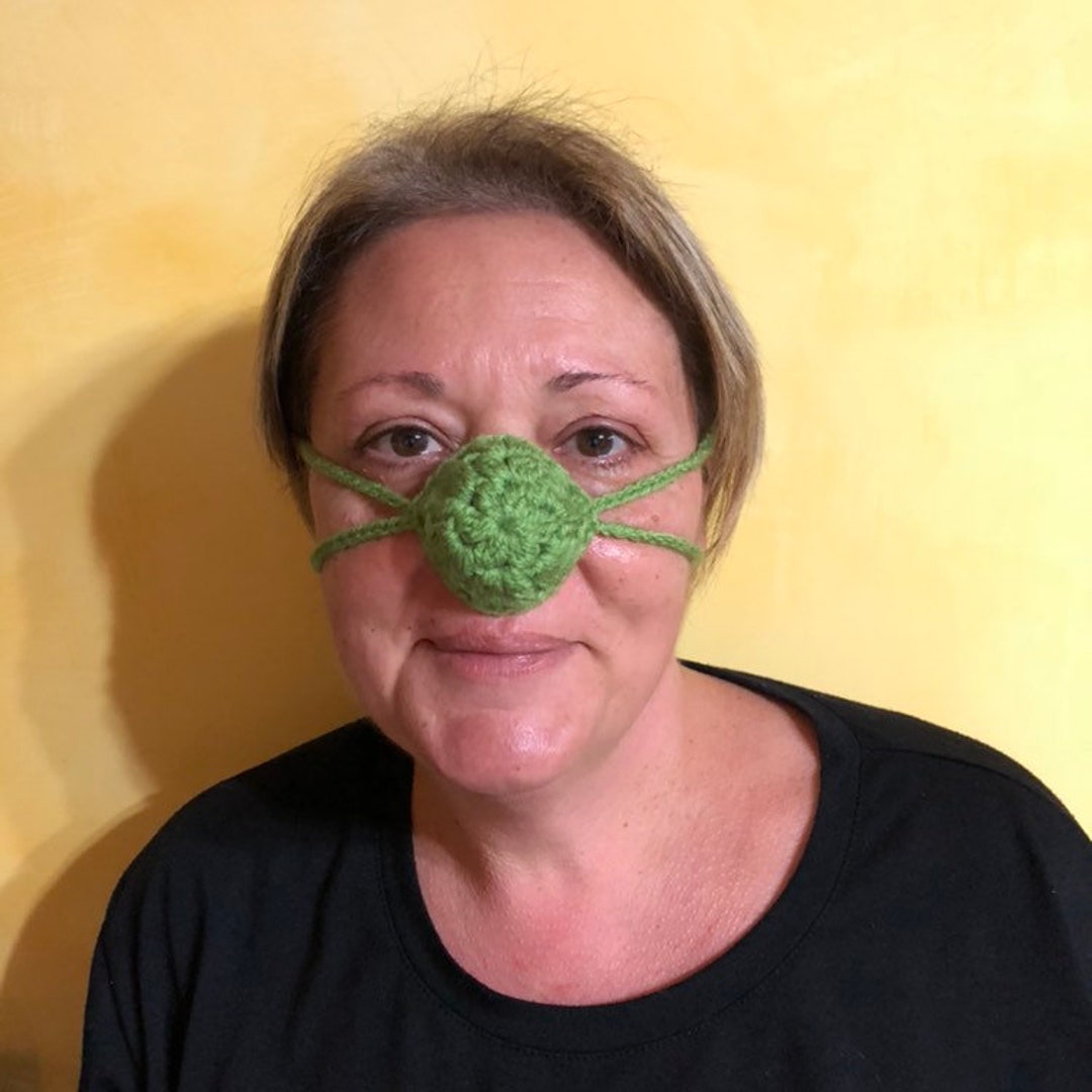 Green Nose Warmer, Knitted Nose Warmer, Outdoor Nose Hat, Cold Nose ...