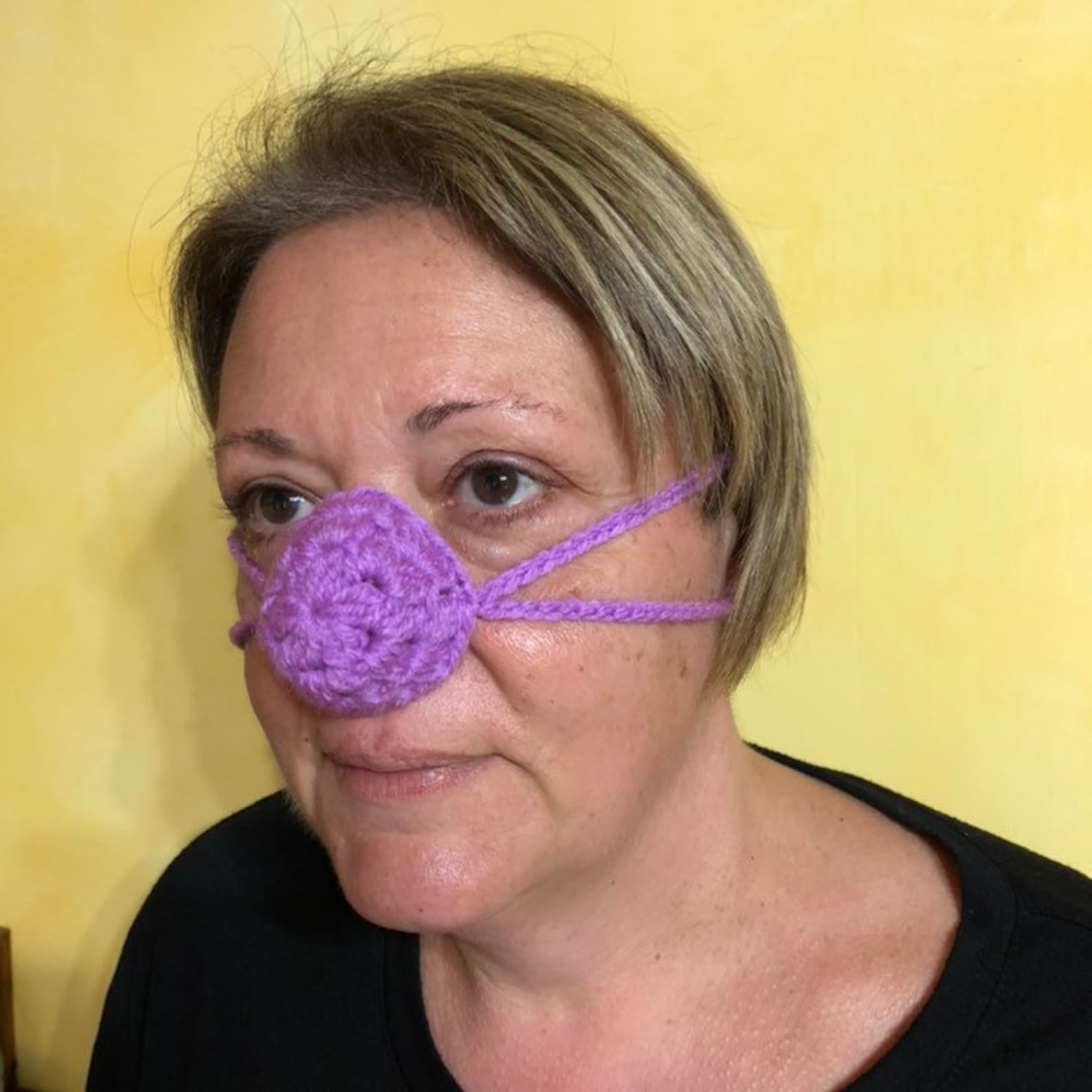 Purple Nose Warmer, Knitted Nose Warmer, Outdoor Nose Hat, Cold Nose ...