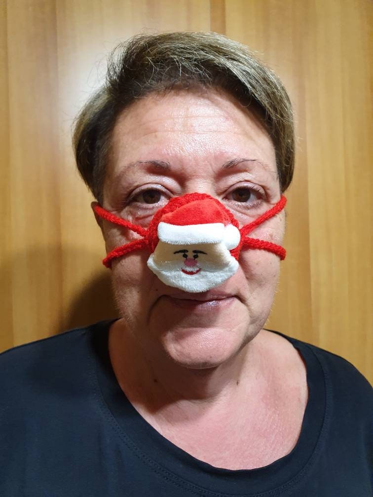 Santa Claus Nose Warmer, Christmas Nose Warmer, Fun Christmas Gift ...