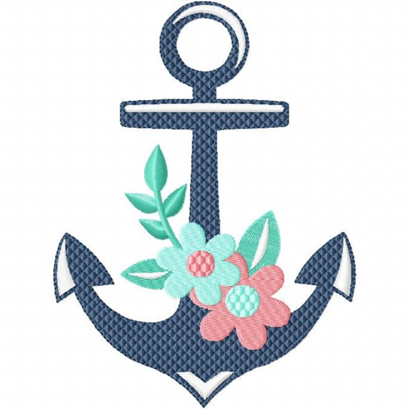Anchor Embroidery Design - Etsy