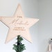 Christmas Tree Topper Star Engraved Tree Topper Scandi - Etsy