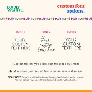 Custom Text Christmas Tree Topper Star, Any Text Engraved Tree Topper ...