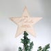 Christmas Tree Topper Star, Engraved Tree Topper, Scandi Christmas ...