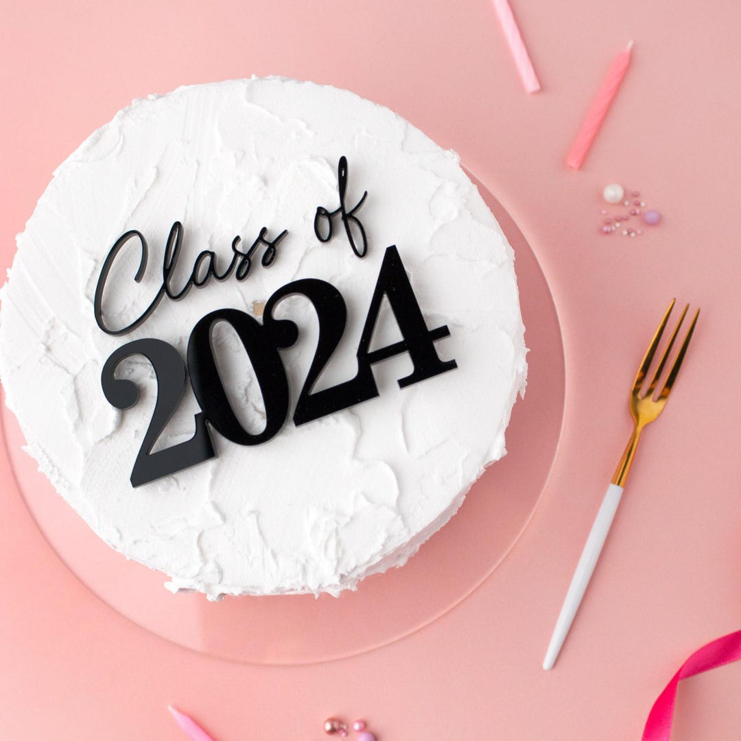 Class of 2024 Graduation Cake Charm Decor Set - Etsy