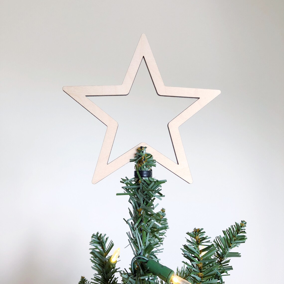 Christmas Tree Topper Star Wooden Tree Topper Scandi - Etsy