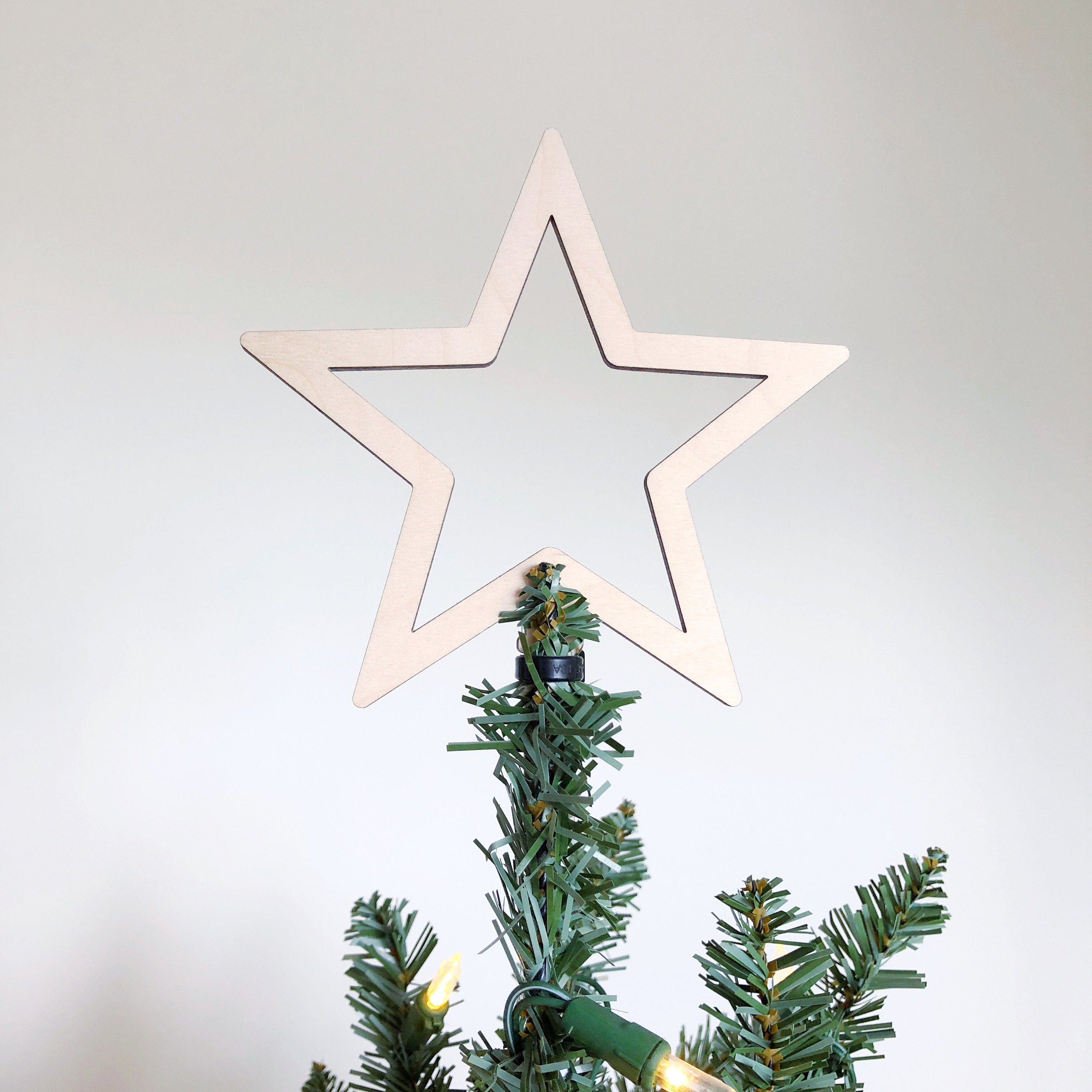 Christmas Tree Topper Star Wooden Tree Topper Scandi - Etsy