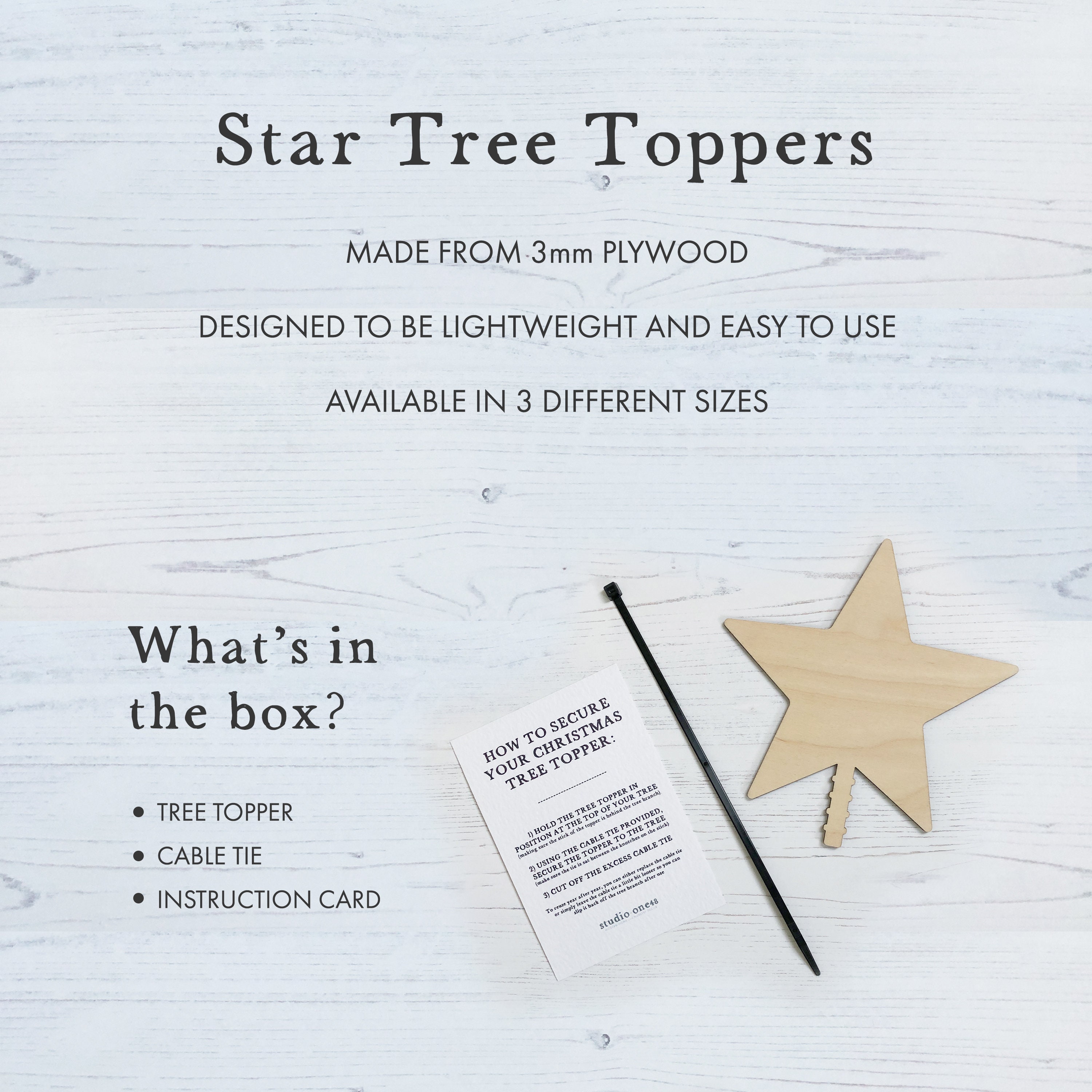 Christmas Tree Topper Star Engraved Tree Topper Scandi | Etsy