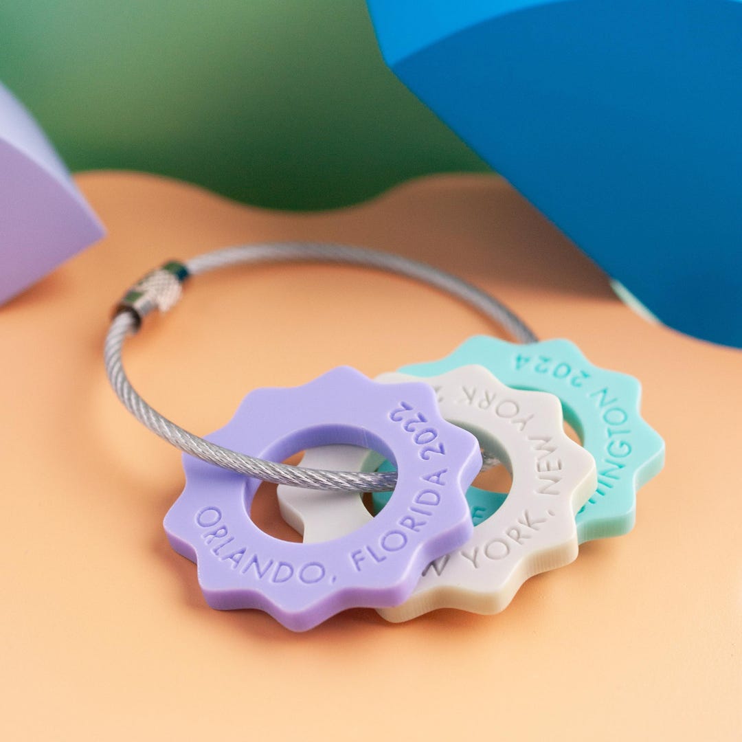 Personalised Location Tags, Travel Tokens, Luggage Bag Tag, Acrylic ...