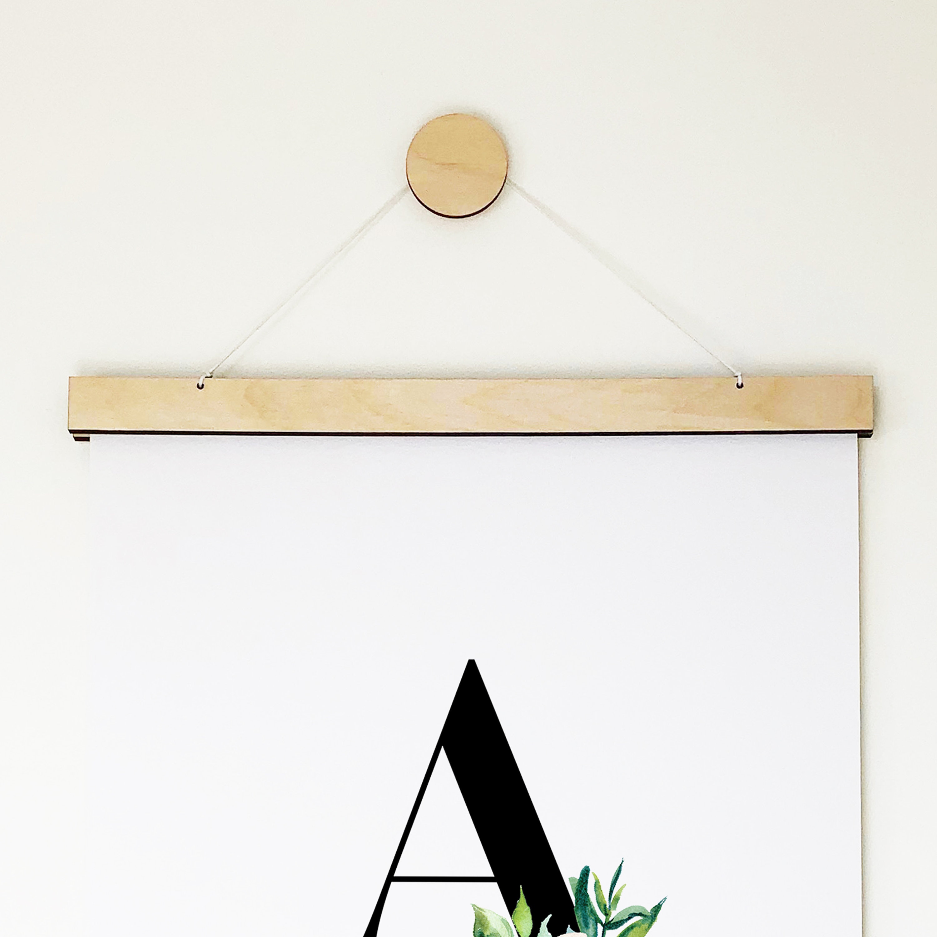 Wooden Poster Hanger Print Hanger Poster Frame Magnetic | Etsy