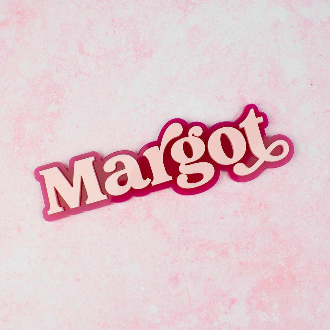 Personalised Name Double Layer Cake Topper, Two Colour Cake Charm ...