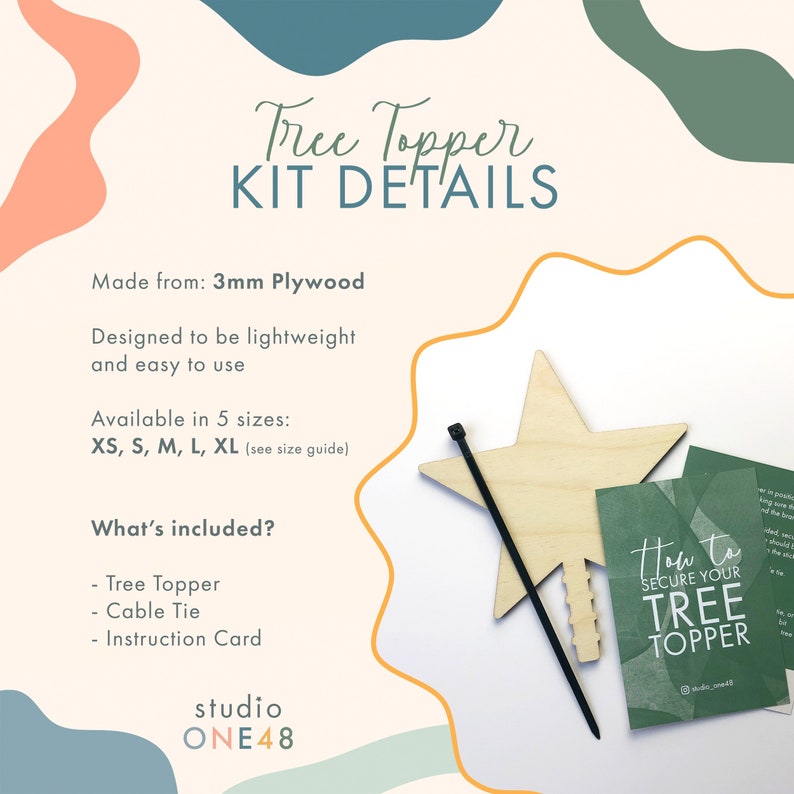 Christmas Tree Topper Star Engraved Tree Topper Scandi - Etsy