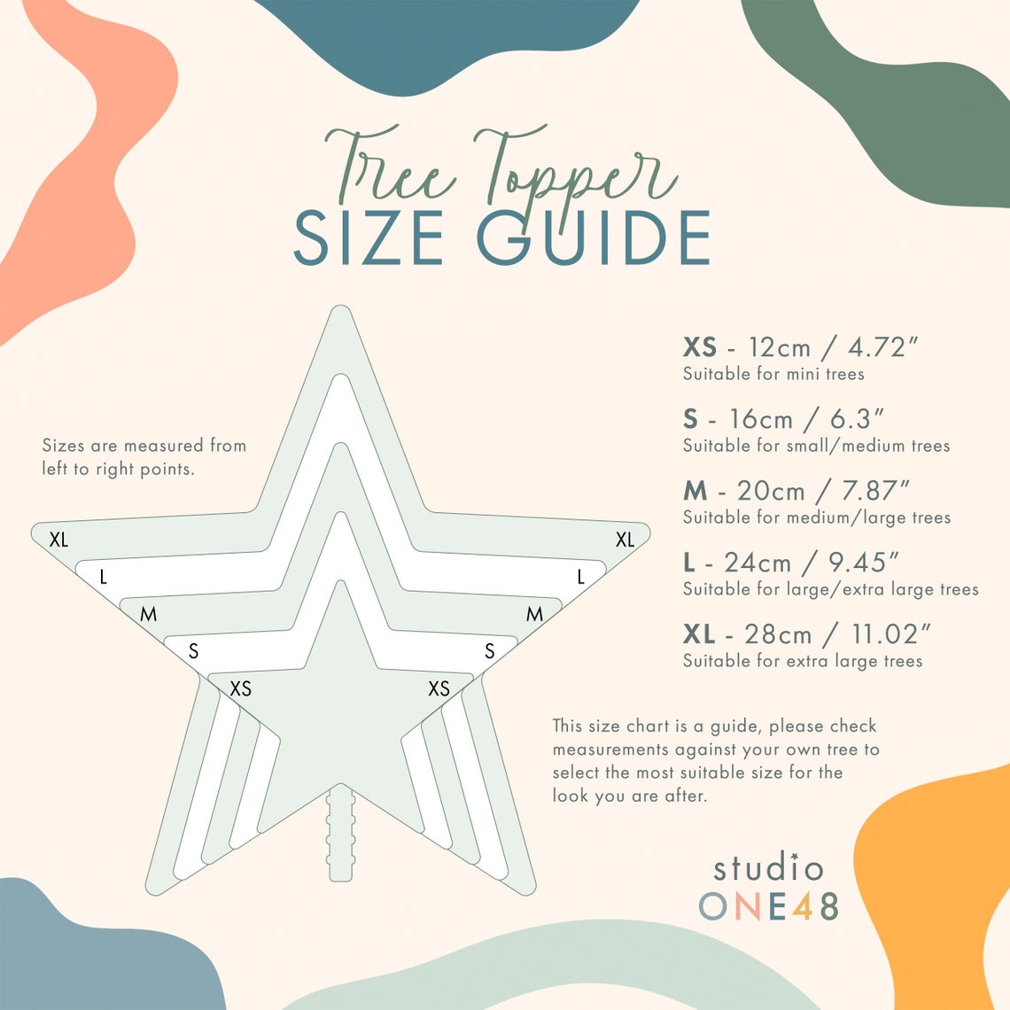 Christmas Tree Topper Star Wooden Tree Topper Scandi - Etsy