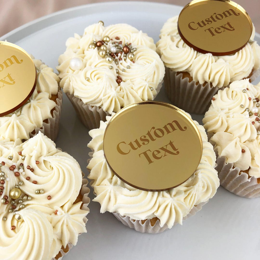 Bundle of Custom Cupcake Discs, Mirror Cupcake Charms, Acrylic Cake ...