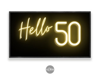 50th Birthday Neon Sign - Etsy