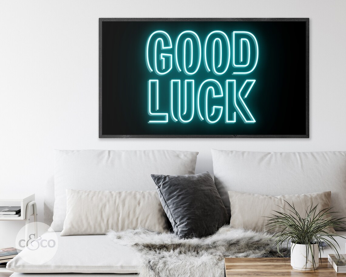 Good Luck Neon Sign: Samsung Frame TV Art (digital Download) - Etsy