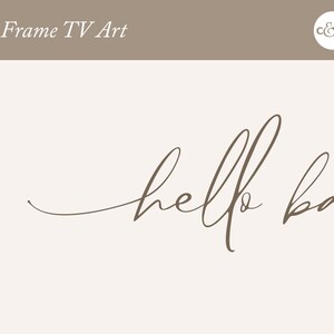 Hello Baby Sign for the Samsung Frame TV | Modern Baby Shower Party ...
