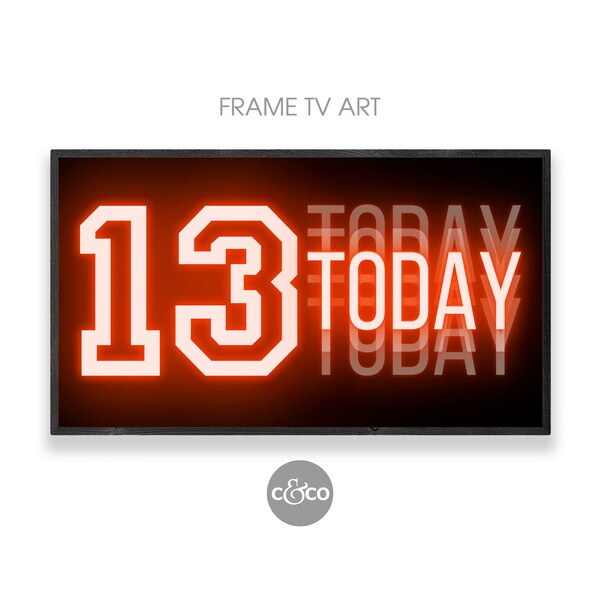 Happy 13th Birthday Neon Sign - Etsy