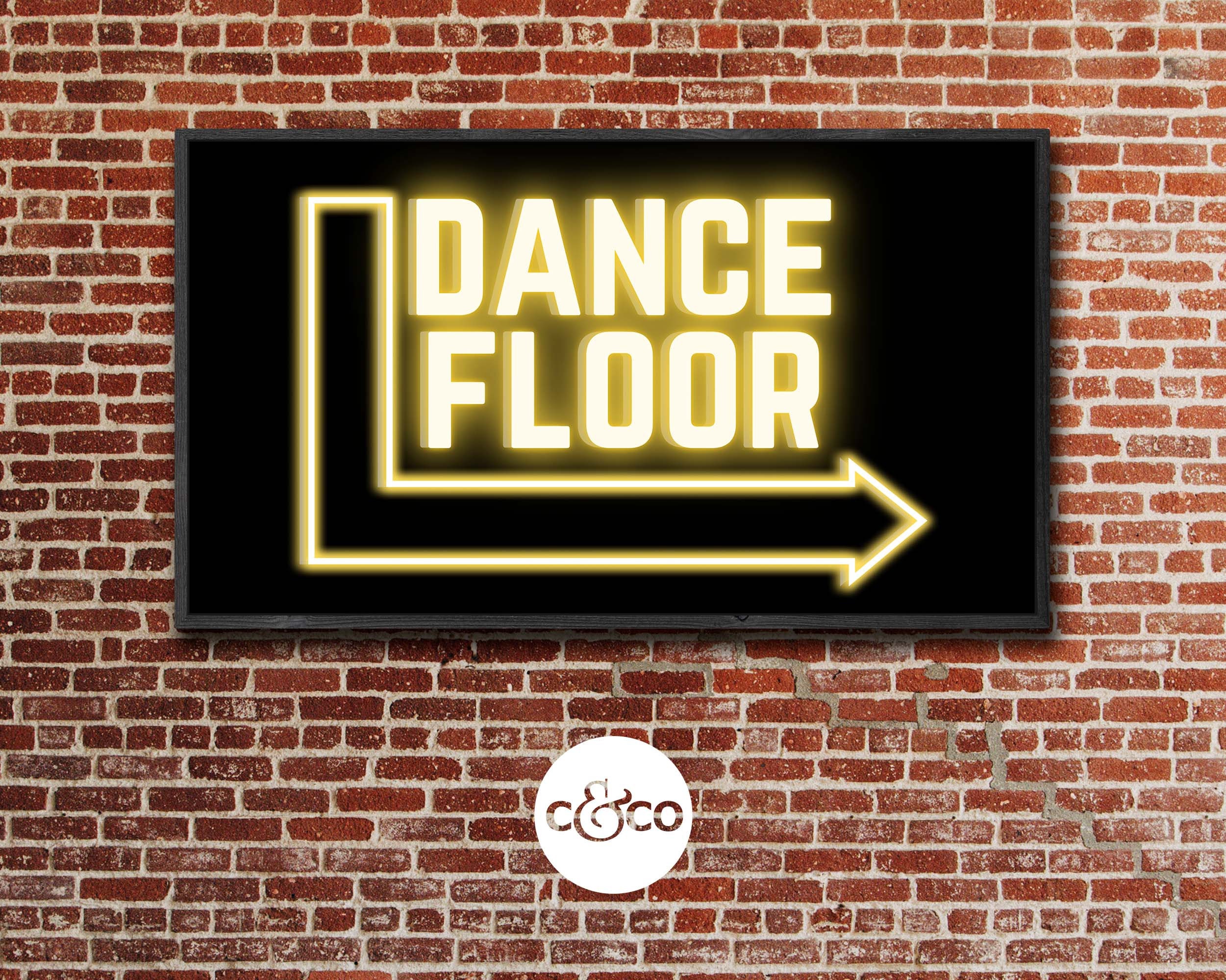 Frame TV Art Neon Dance Floor Digital Sign for the Samsung Frame Tv 4k ...