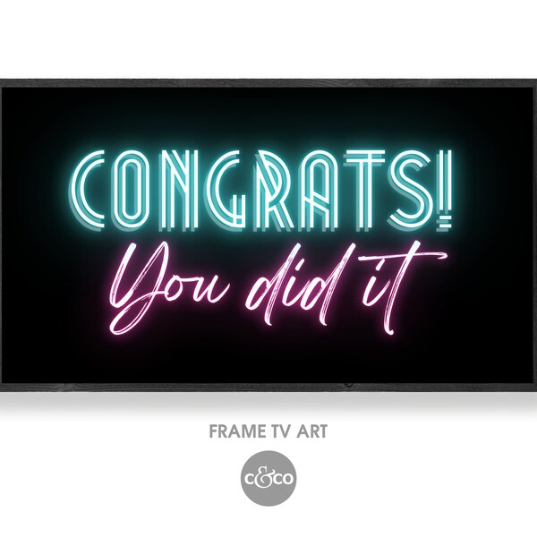 Congrats You Did It Neon Sign - Etsy
