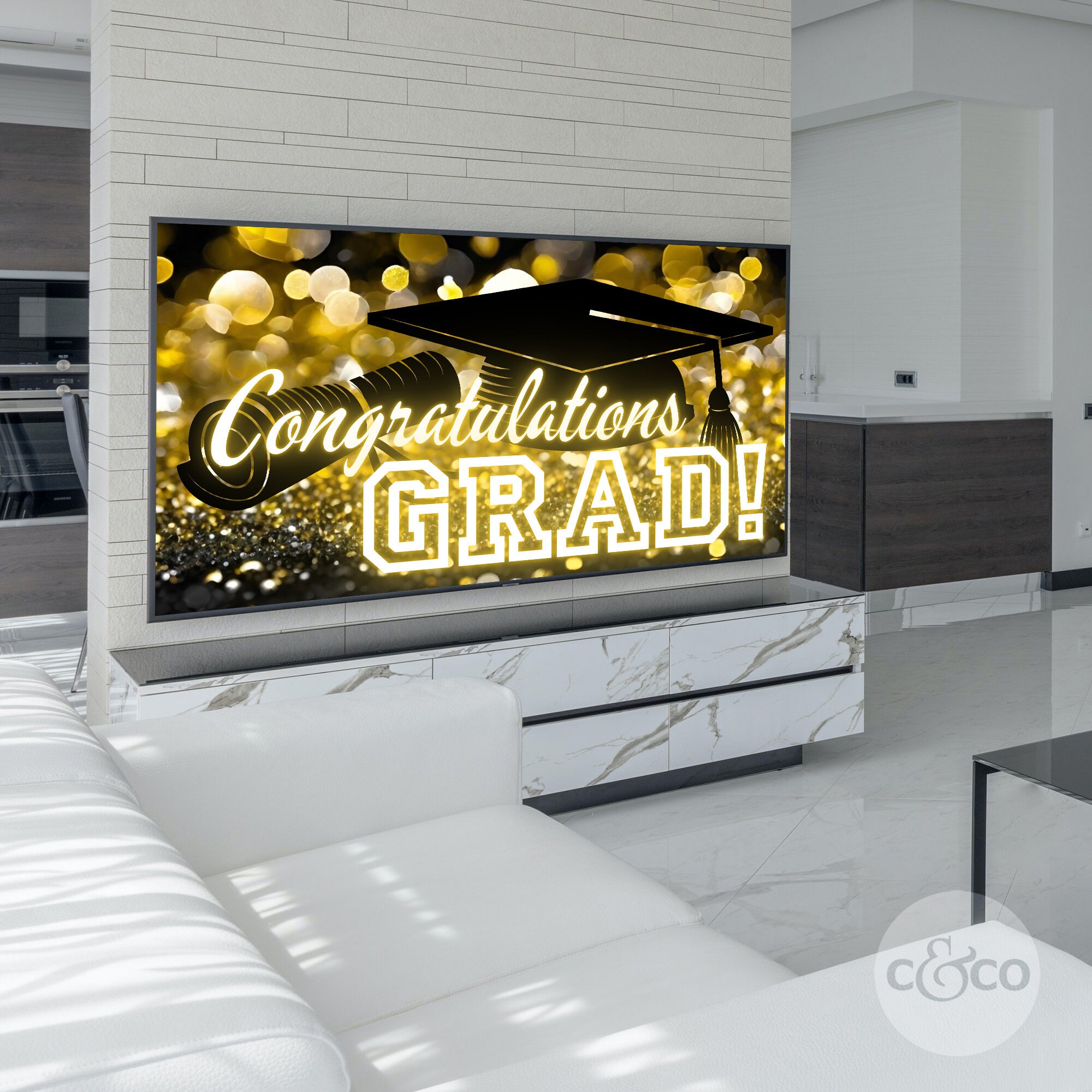 Frame TV Graduation Congratulations Sign for Samsung 4k Downloadable ...